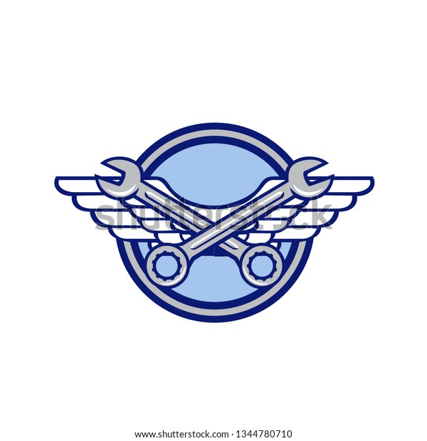 Icon Retro Style Illustration Crossed Spanner Stock Vector (Royalty ... Icon Retro Style Illustration Crossed Spanner Stock Vector (Royalty ...