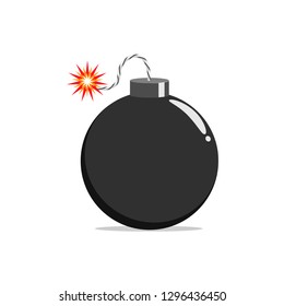 Icon Round Bomb Vector Illustration Danger Stock Vector (Royalty Free ...