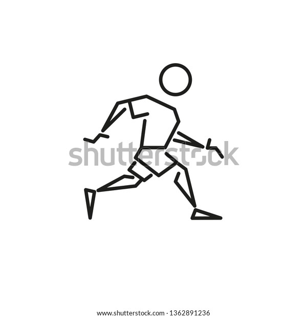 Icon Runner Line Art Stock Vector (Royalty Free) 1362891236 | Shutterstock