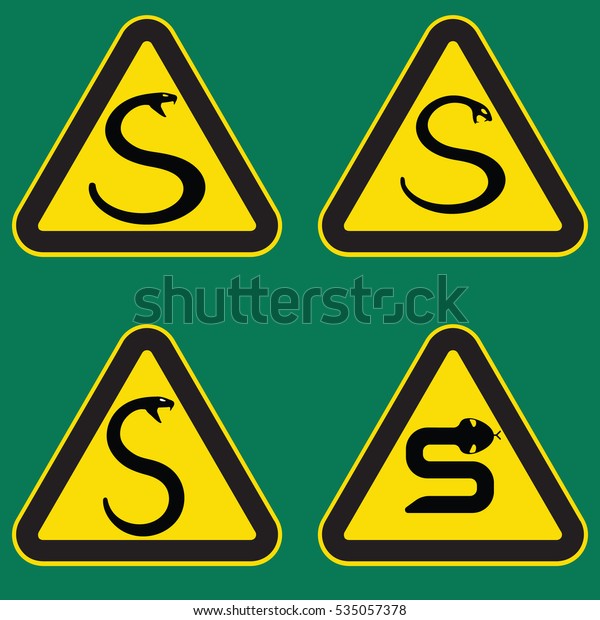 Icon Safety Snake Warning Sign Dangerous Stock Vector (Royalty Free ...