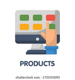 Icon Select Products Flat Style Icon Stock Vector (Royalty Free ...