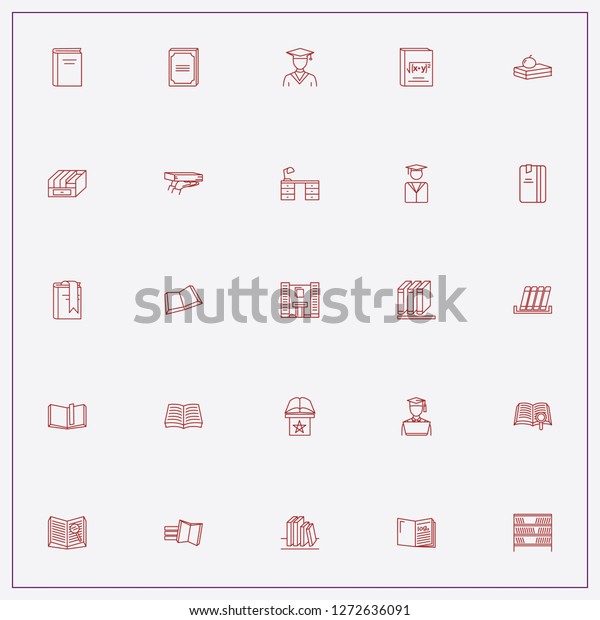 Icon Set About Library Keywords Math Stock Vector (Royalty Free) 1272636091