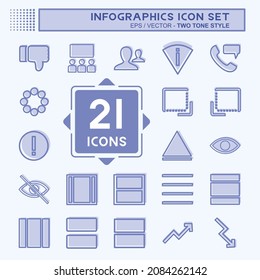 Icon Set Infographics Two Tone Style Stock Vector (Royalty Free ...