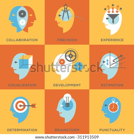 Icon Set Representing Symbols Personal Skills Stock Vector (Royalty ...