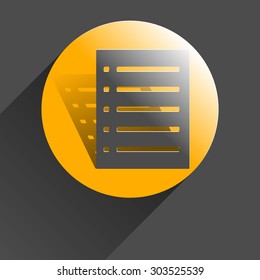 Icon Sheet Paper Black Vector Illustration Stock Vector (Royalty Free ...