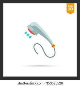 Icon Shower Spray Falling Water Drops Stock Vector (Royalty Free ...