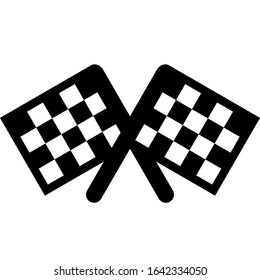 Icon Shows Two Starting Flags Flags Stock Vector (Royalty Free ...