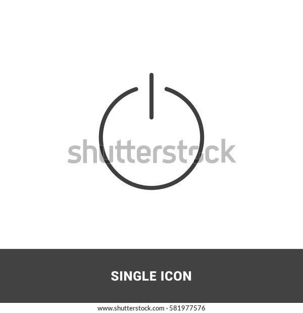 Icon Shutdown Symbol Single Icon Graphic Stock Vector (Royalty Free ...