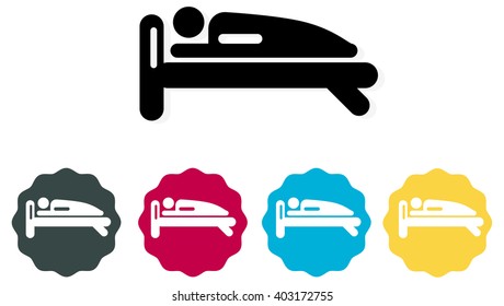 Icon Sleeping On Bed Stock Vector (Royalty Free) 403172755 | Shutterstock
