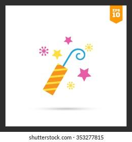 Icon Striped Firecracker Sparks Stock Vector (Royalty Free) 353277815 ...