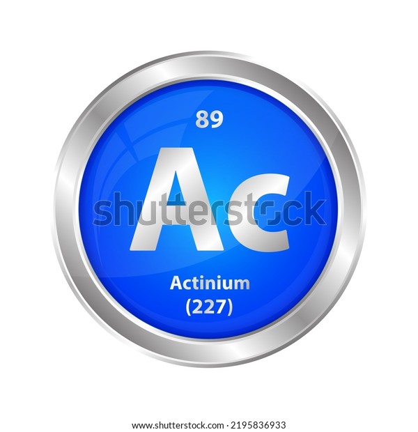 Icon Structure Actinium Ac Chemical Element Stock Vector (Royalty Free ...