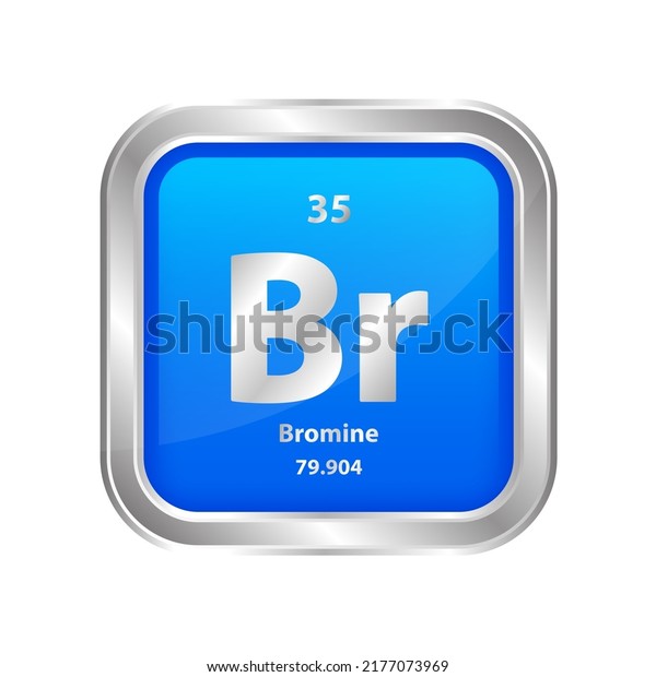 Icon Structure Bromine Br Chemical Element Stock Vector (Royalty Free ...