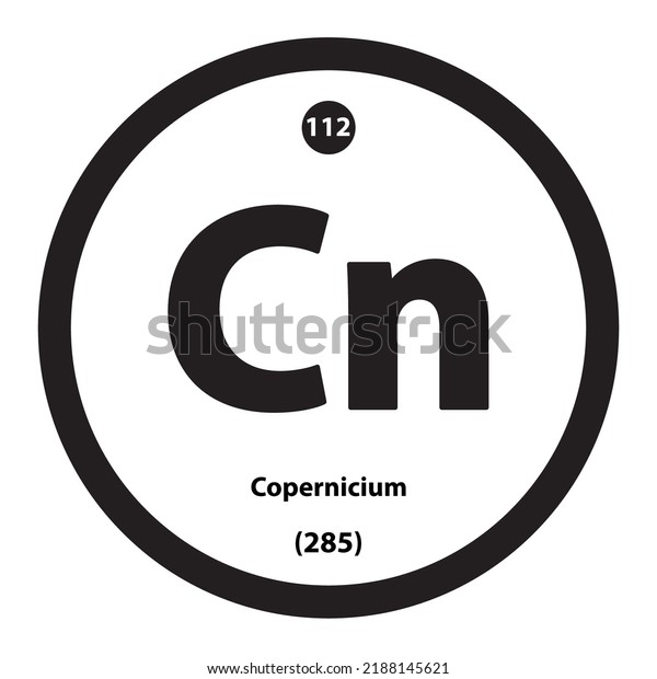 Icon Structure Copernicium Cn Chemical Element Stock Vector (Royalty ...
