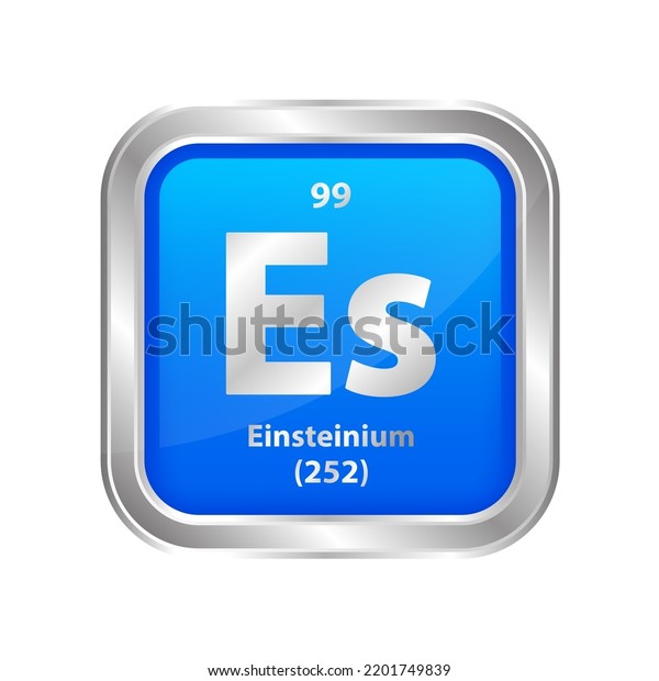 Icon Structure Einsteinium Es Chemical Element Stock Vector (Royalty ...