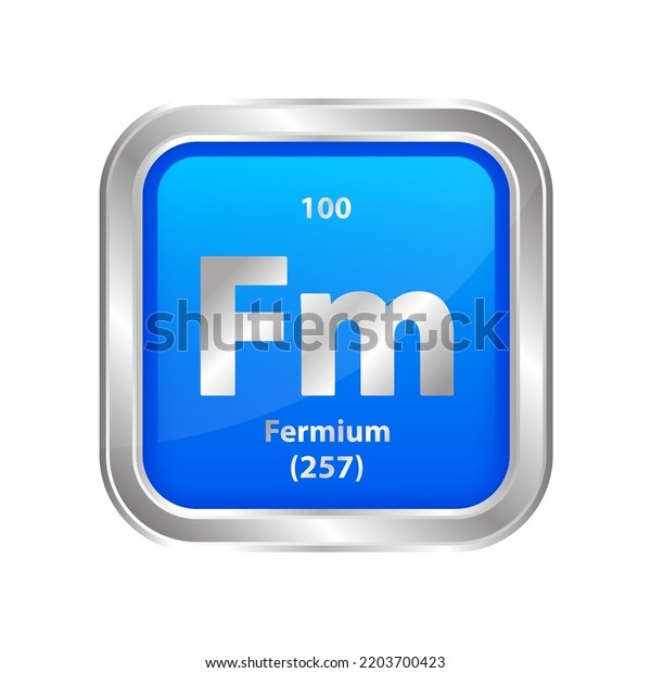 Icon Structure Fermium Fm Chemical Element Stock Vector (Royalty Free ...