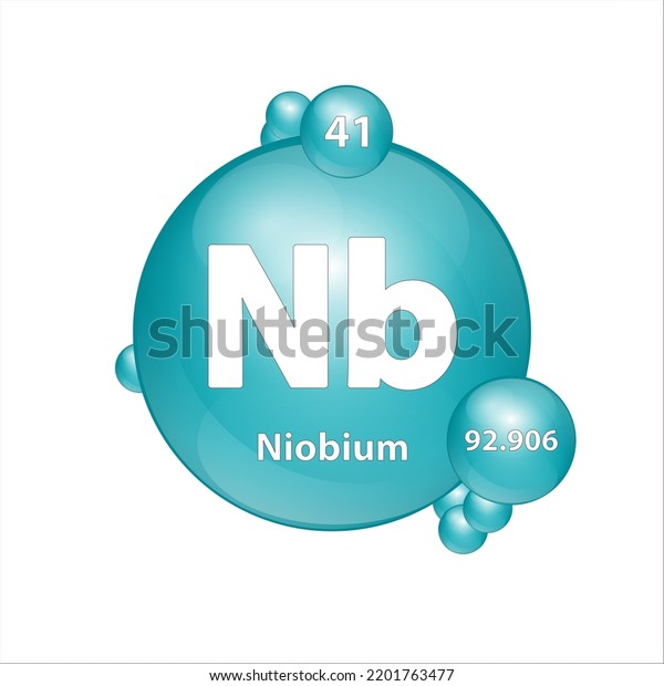 Icon Structure Niobium Nb Chemical Element Stock Vector (Royalty Free ...