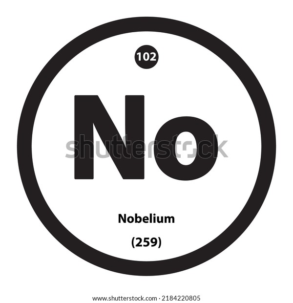 Icon Structure Nobelium No Chemical Element Stock Vector (Royalty Free ...