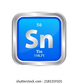 Icon Structure Tin Stannum Sn Chemical Stock Vector (Royalty Free ...