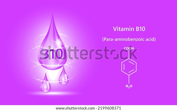Icon Structure Vitamin B10 Drop Water Stock Vector (Royalty Free ...
