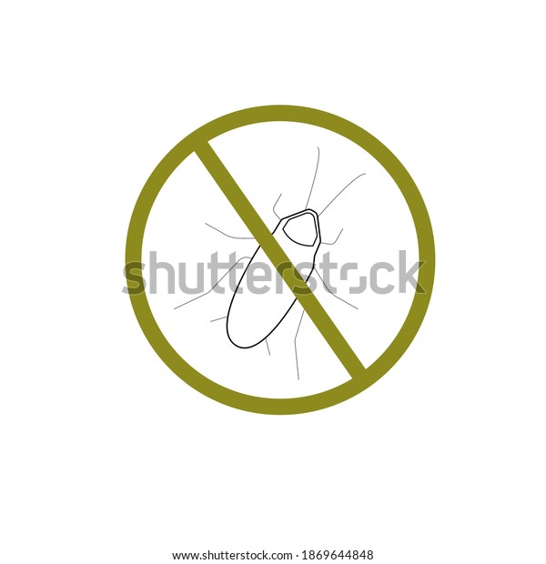 Icon Style Illustration Stop Cockroach Showing Stock Vector (Royalty ...
