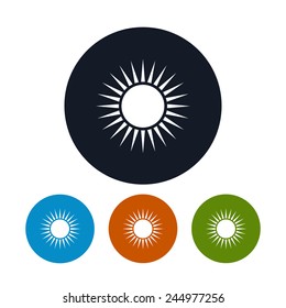 Icon Sun Rays Four Types Colorful Stock Vector (Royalty Free) 244977256 ...