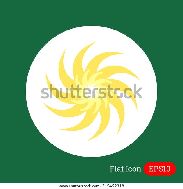 Icon Sun Swirl Beams Stock Vector (Royalty Free) 315452318