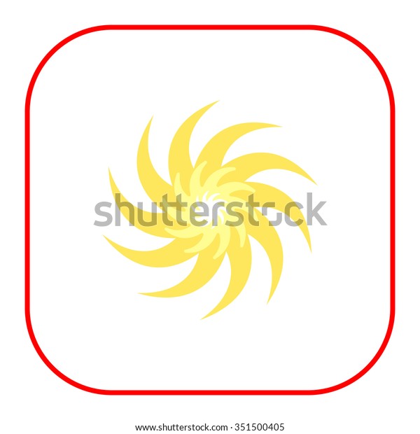 Icon Sun Swirl Beams Stock Vector (Royalty Free) 351500405 | Shutterstock