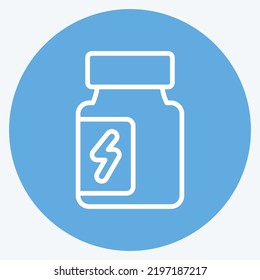 Icon Supplements Suitable Healthy Symbol Blue Stock Vector (Royalty ...