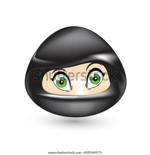 Icon Surprised Ninja Emoji Stock Vector (Royalty Free) 608344979 ...