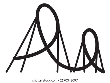 Icon Symbol Roller Coaster Stock Vector (Royalty Free) 2170342097 ...