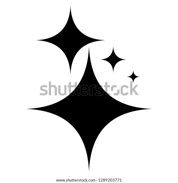 Icon Symbol Shine Vector Shining Stars Stok Vektör (Telifsiz ...
