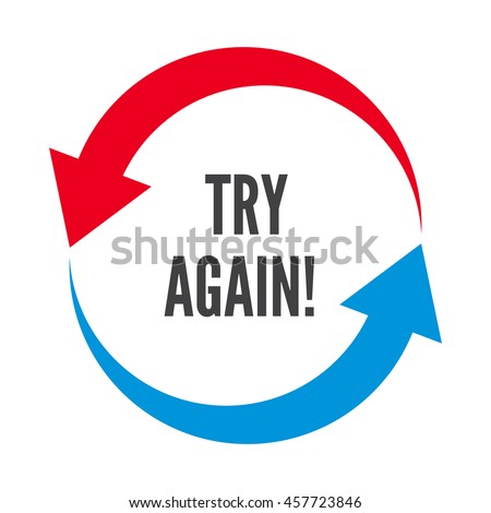 Icon Symbolizing Trying Again Colorful Vector 스톡 벡터(사용료 없음) 457723846 ...