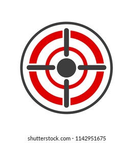 Shot Target Icon Logo Vector Illustration 스톡 벡터(로열티 프리) 1343387435 ...