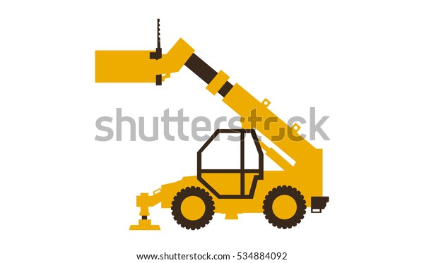 Icon Telehandler Construction Machinery Vector Illustration Stock ...