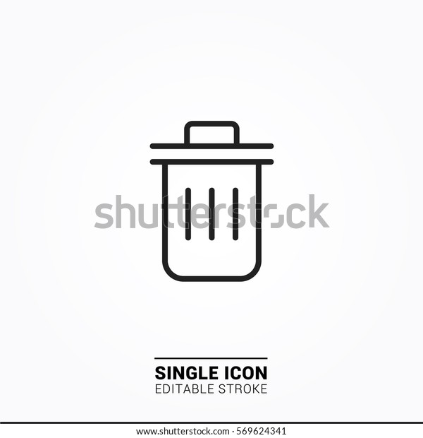 Icon Trush Single Icon Graphic Design Stock Vector (Royalty Free ...