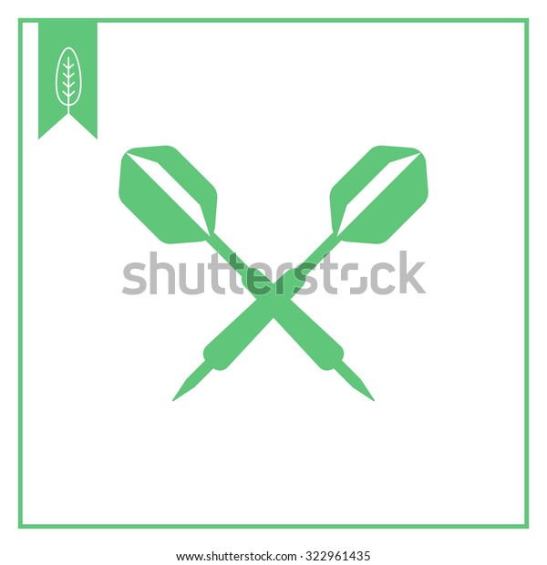Icon Two Crossed Darts Stock Vector (Royalty Free) 322961435 | Shutterstock