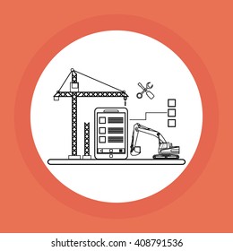 Icon Under Construction Editable Graphic Stock Vector (Royalty Free ...