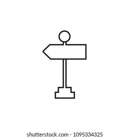 Signpost Vector Illustration Outline Sign Stock Vector (Royalty Free ...