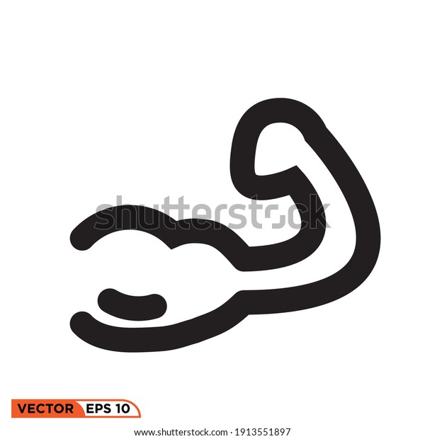 Icon Vector Graphic Muscular Hands Perfect Stock Vector (Royalty Free ...