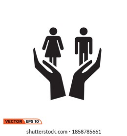 Icon Vector Graphic Protection Client Stickman Stock Vector (Royalty ...