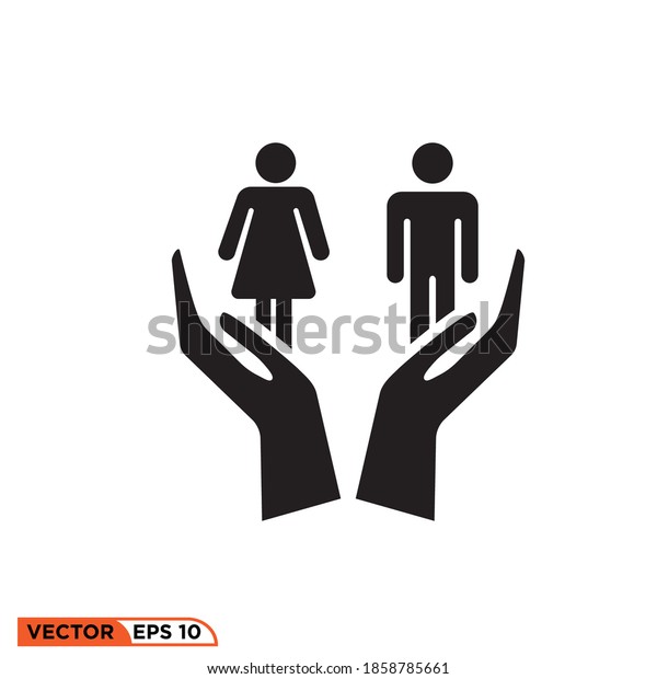 Icon Vector Graphic Protection Client Stickman Stock Vector (Royalty ...