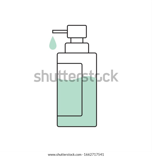 Icon Vector Illustration Bottle Pump Container Stock Vector (Royalty ...