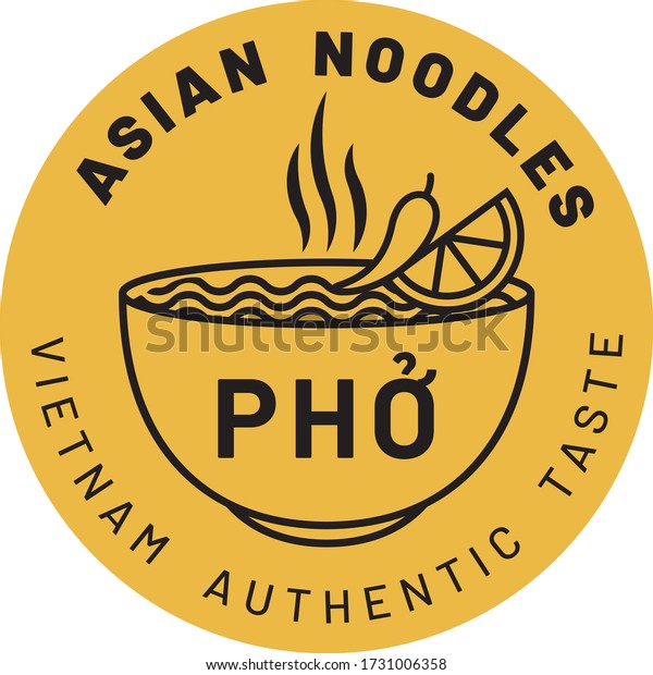 Icon Vector Illustration Vietnamese Traditional Pho Stock Vector ...