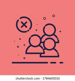 Icon Vector No Crowding No Crowding Stock Vector (Royalty Free ...