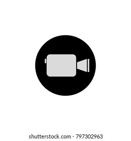 Icon Video Camera Icon Black Circle Stock Vector (Royalty Free ...
