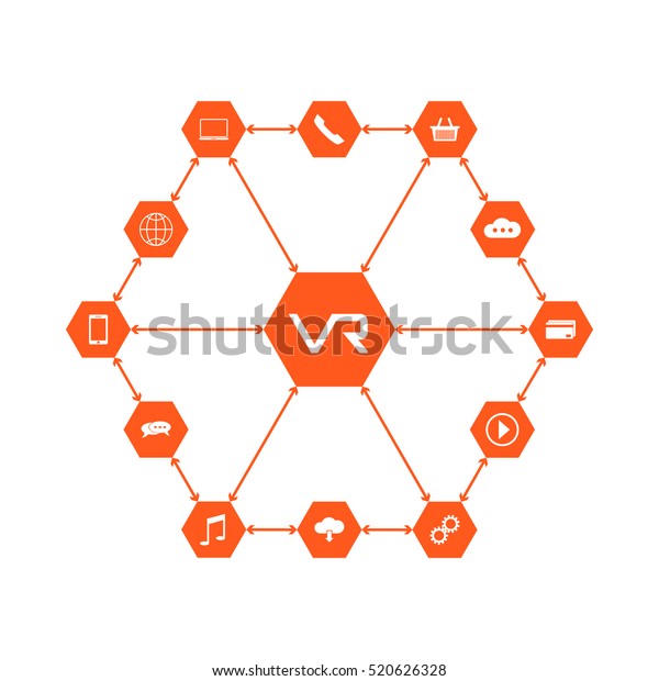 Icon Virtual Reality Acronym Vr Virtual Stock Vector (Royalty Free ...