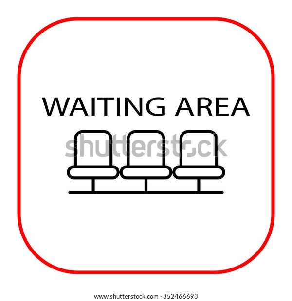 Icon Waiting Area Sign Row Empty Stock Vector (Royalty Free) 352466693 ...