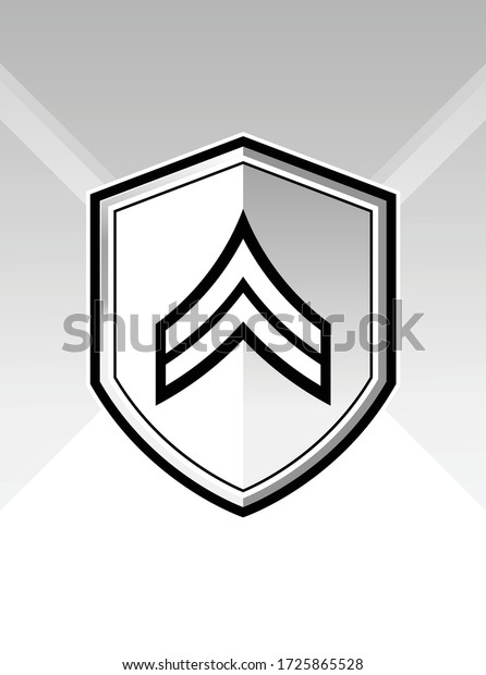 Icon War Badge Corporal Rank Printable Stock Vector (Royalty Free ...