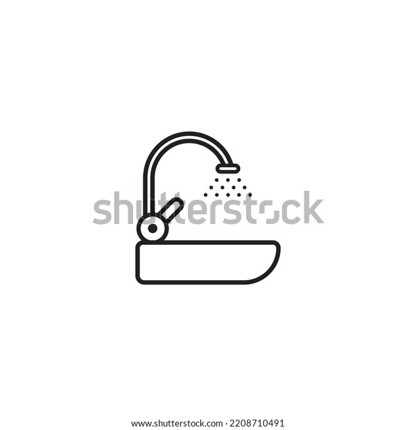 Icon Wastafel Vector Illustration Logo Design Stock Vector (Royalty ...
