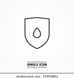 Icon Water Shield Single Icon Graphic Stock Vector (Royalty Free ...